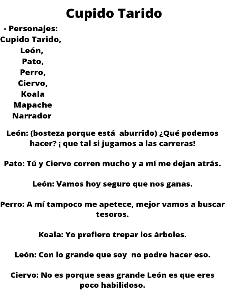 Personajes Cupido Tarido, León, Pato, Perro, Ciervo, Koala y Mapache ...