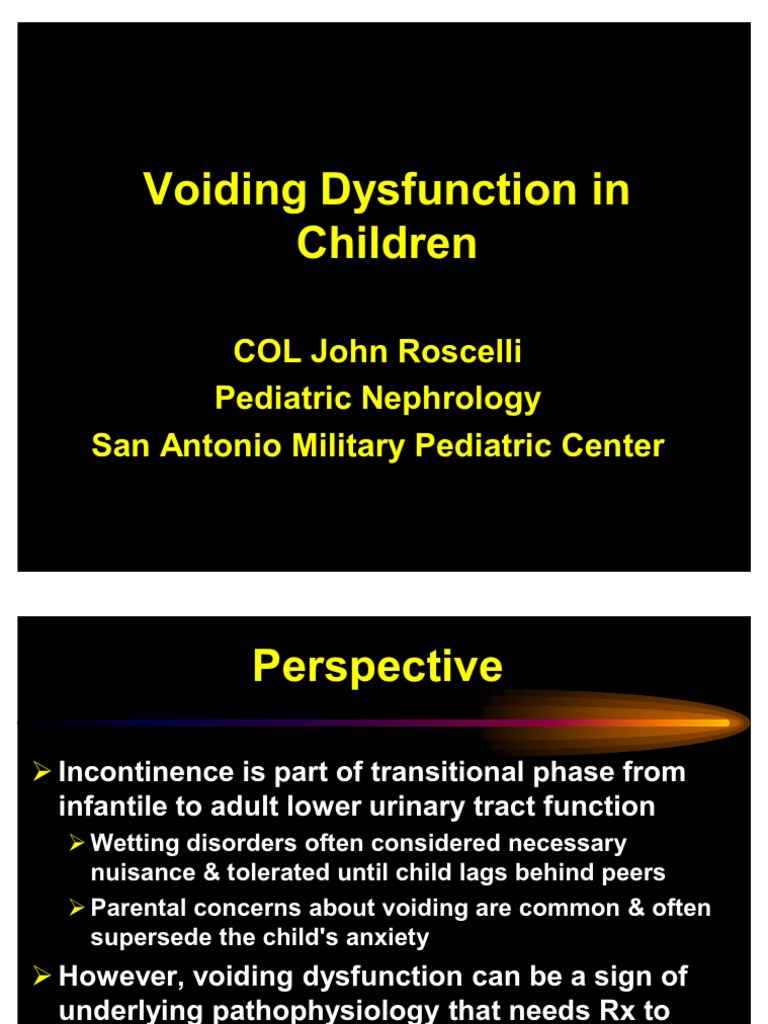 Voiding Dysfunction- Children | Urination | Urinary Incontinence