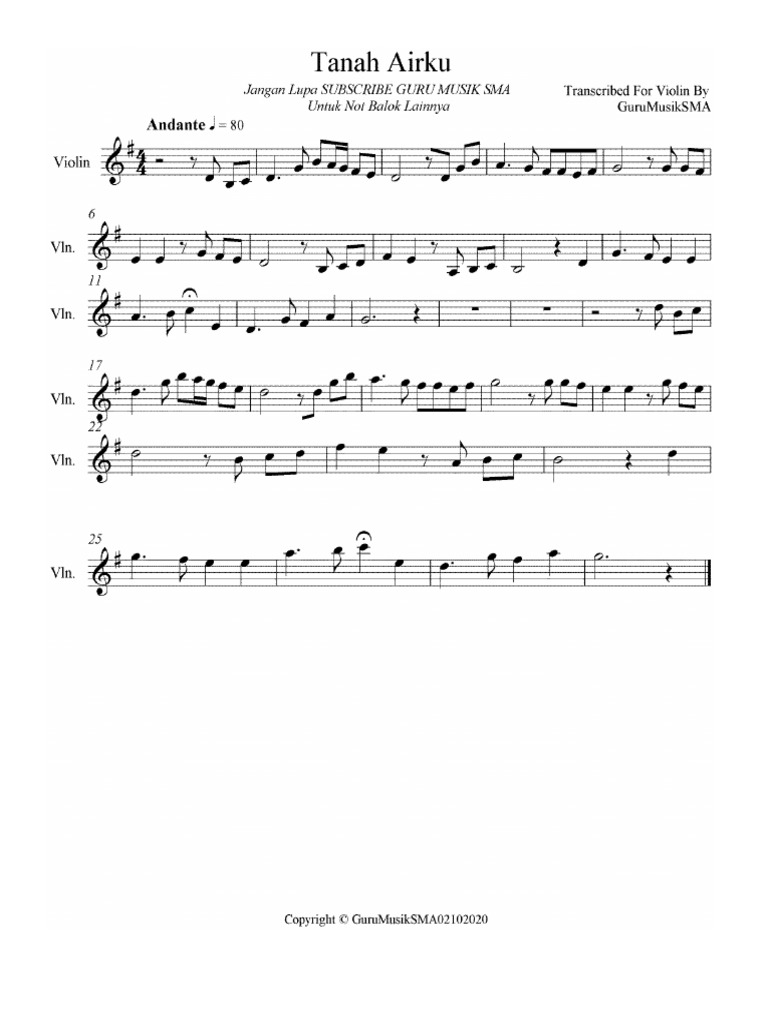 Tanah Air Ku Ibu Sud | PDF