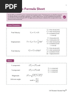 As Level Physics 9702 Formula Sheet | PDF