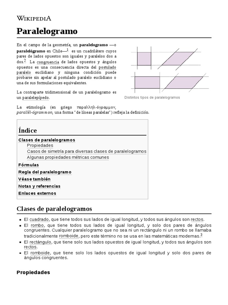 Paralelogramo | PDF | Rectángulo | Triángulo