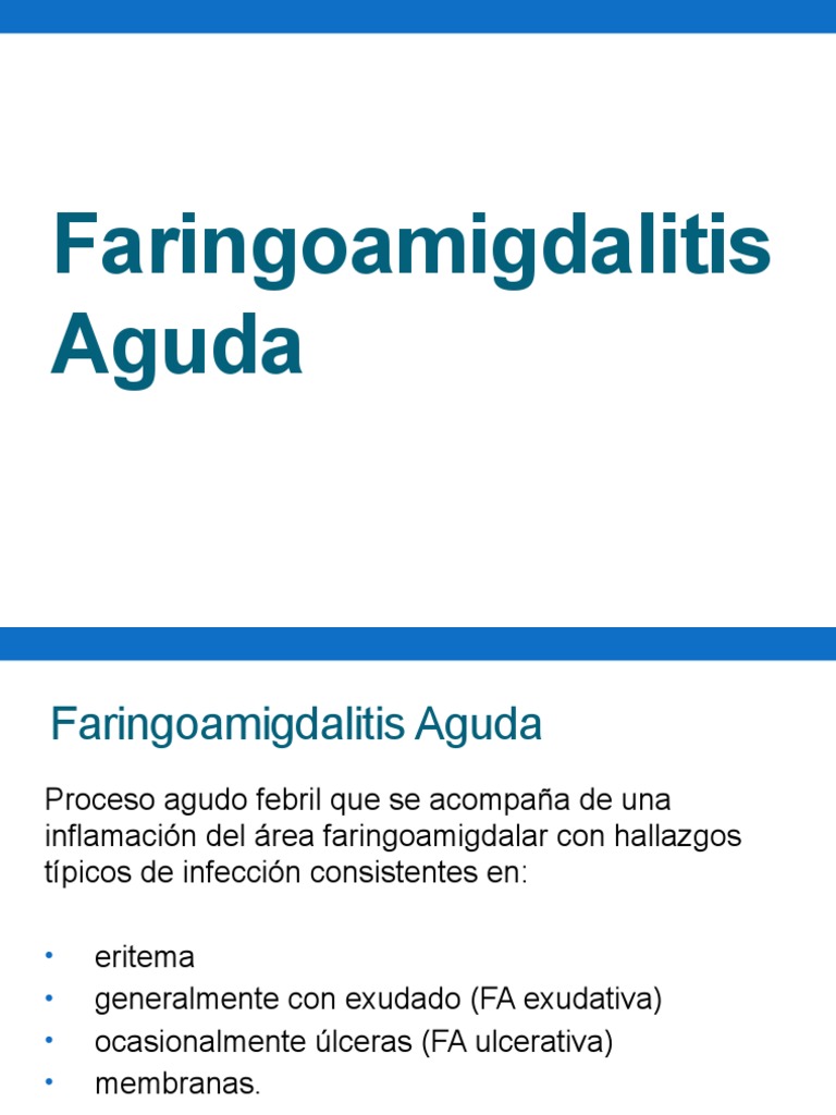 Amigdalitis Aguda | PDF | Estreptococo | Penicilina