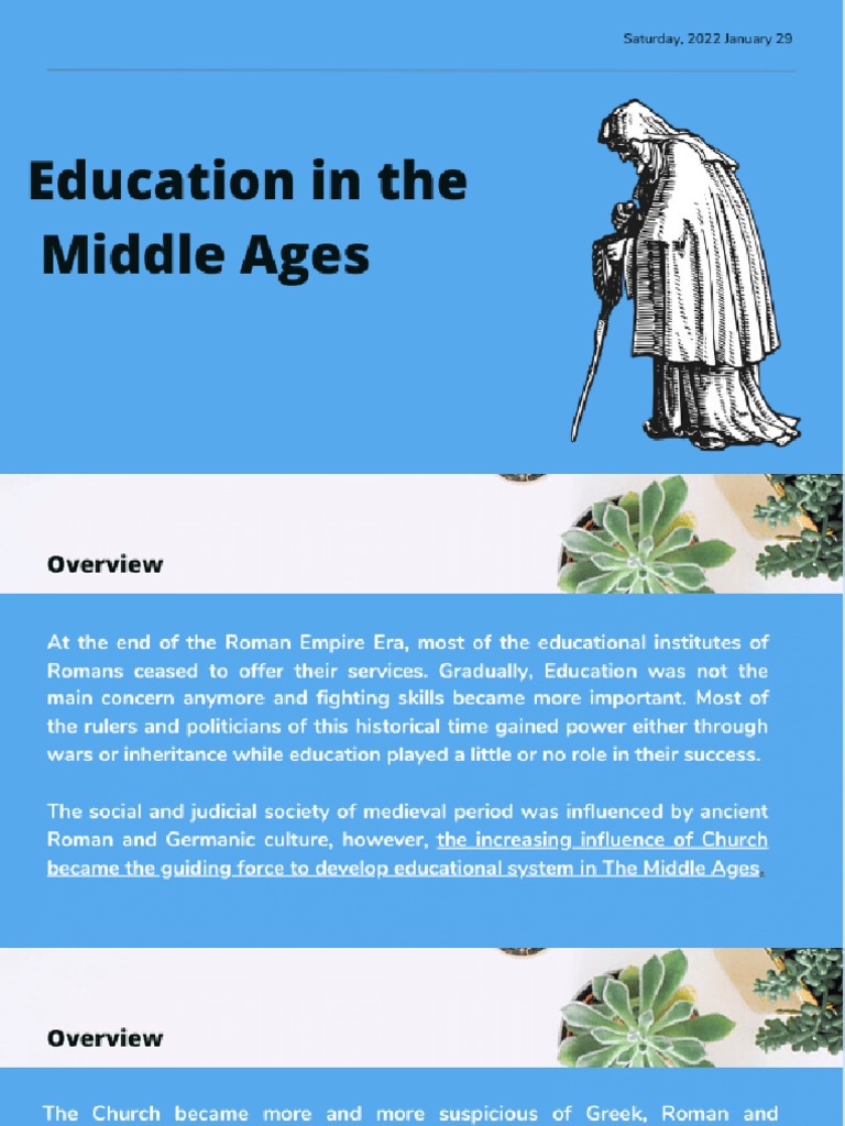 Education in The Middle Ages | PDF