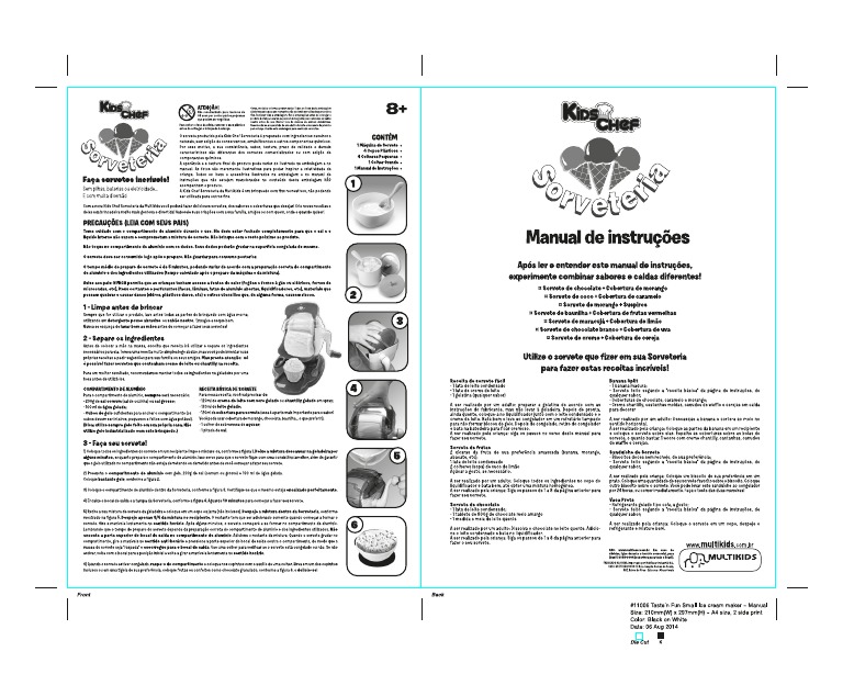 Manual Sorveteira Kids Chef | PDF