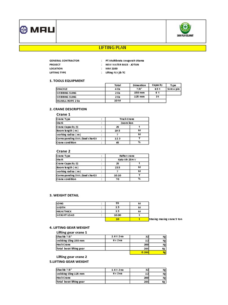 Lifting Plan Jib | Download Free PDF | Crane (Machine) | Consumer Goods