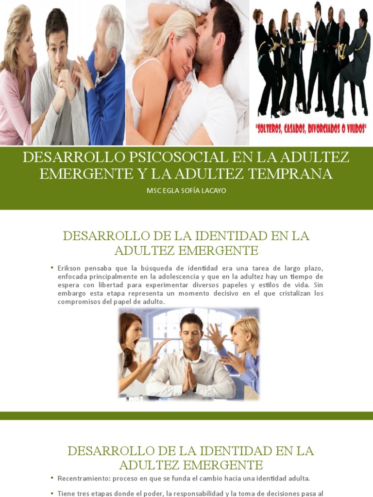 Desarrollo Psicosocial en La Adultez Emergente y La | PDF | Adultos | Homosexualidad