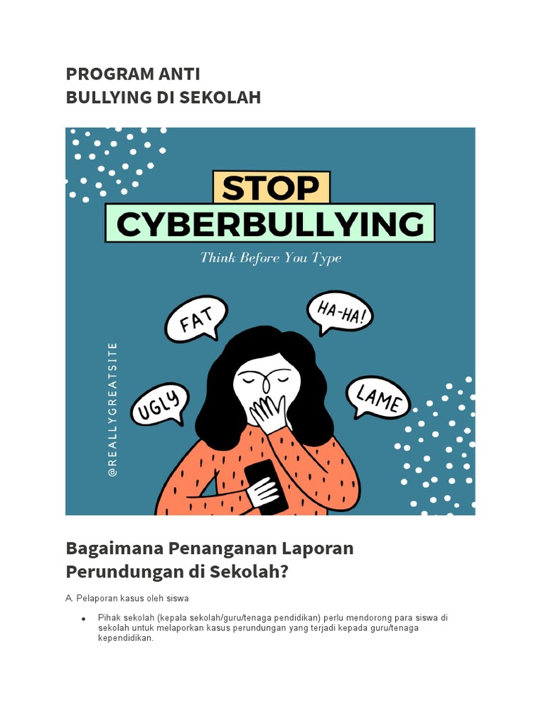 Program Anti Bullying Di Sekolah | PDF