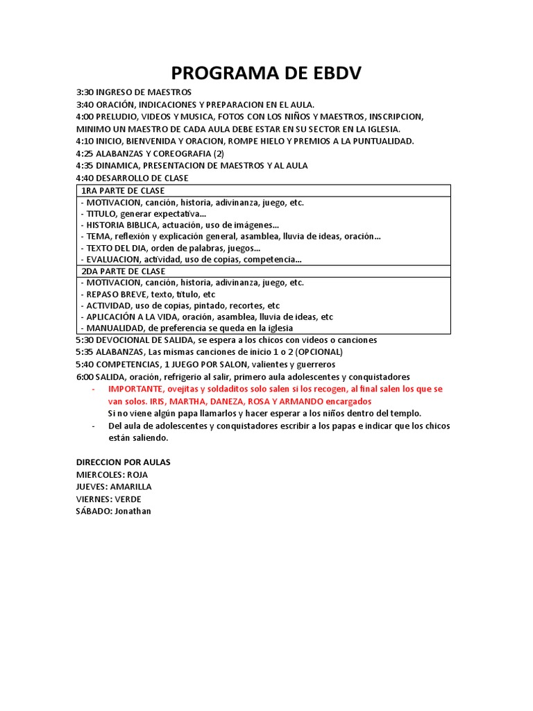 Programa De Ebdv Pdf Arte Religión Y Espiritualidad