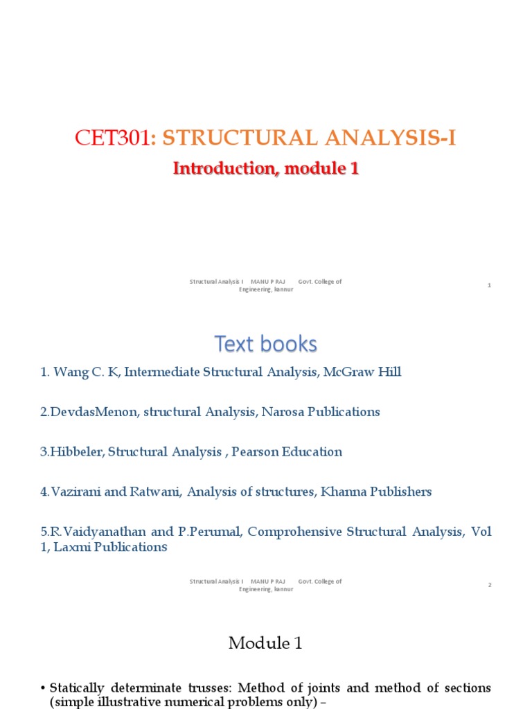Introduction&Module-1 Sa1 | PDF | Structural Analysis | Beam (Structure)