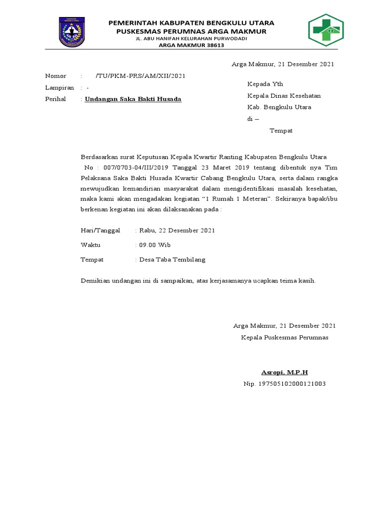 Surat Undangan SBH | PDF