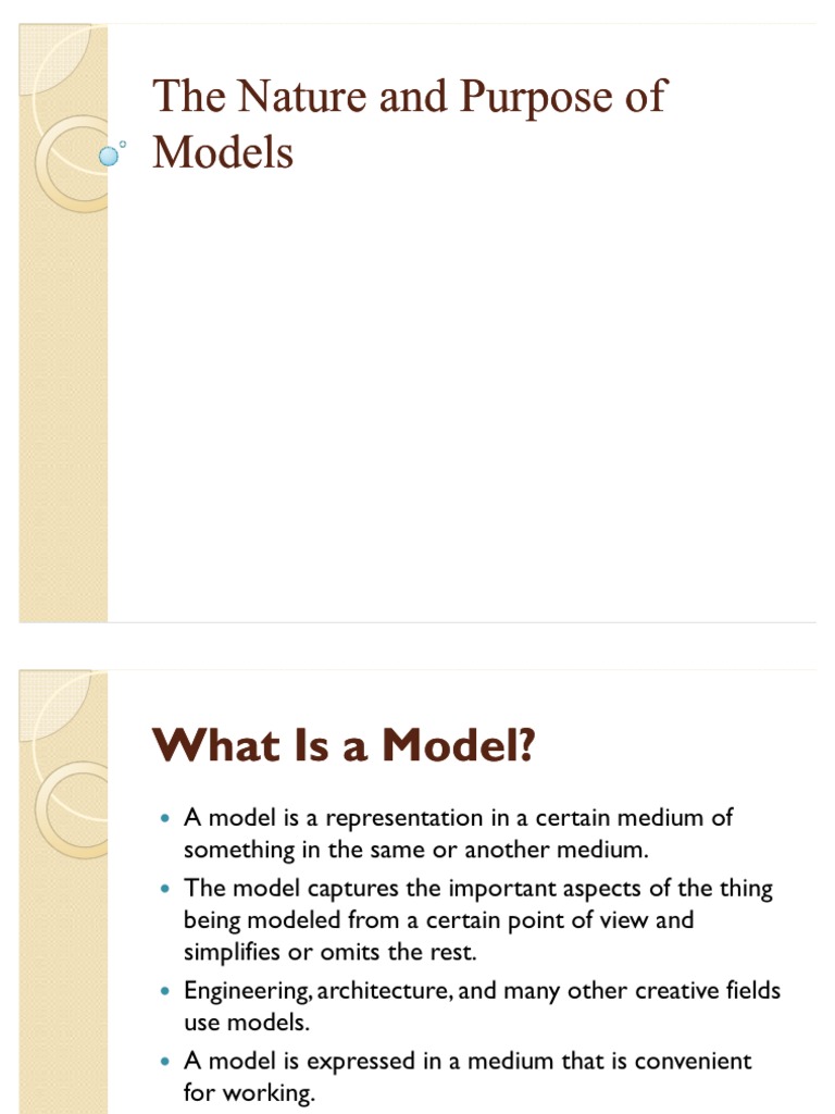 Purpose and Uses of Models in Nature | PDF | Conceptual Model ...