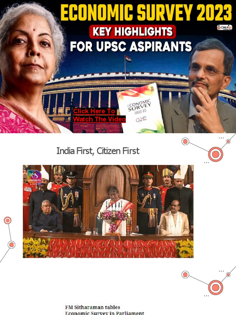 Economic Survey 2023 Summary | PDF | Economy Of India | Foreign ...