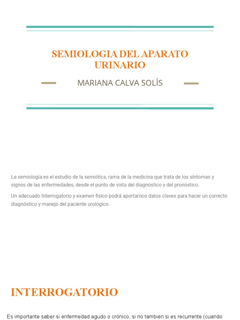 Semiologia Del Aparato Urinario-1 | PDF | Vejiga urinaria | Sistema urinario