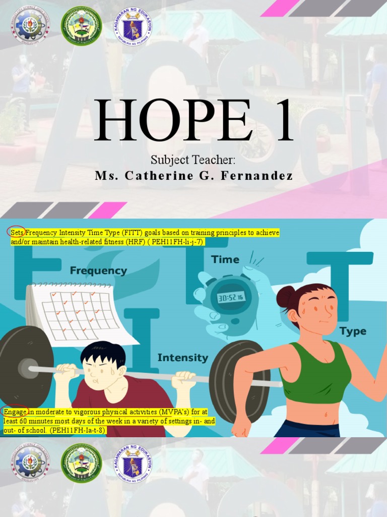 HOPE1 TypesofPA FITTTrainingPrinciples | PDF | Aerobic Exercise | Strength Training