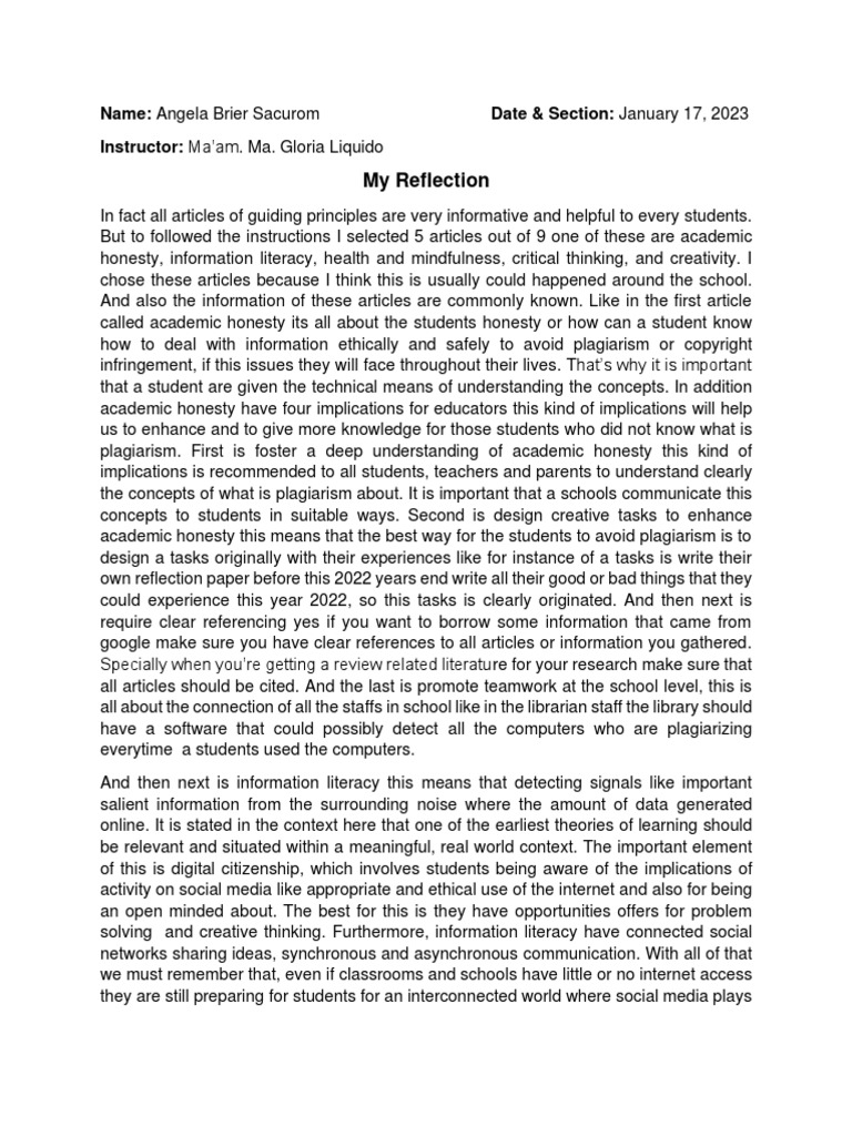 Angela Brier Sacurom Educ 108-N1 Assignment 1 | PDF | Thought | Critical Thinking