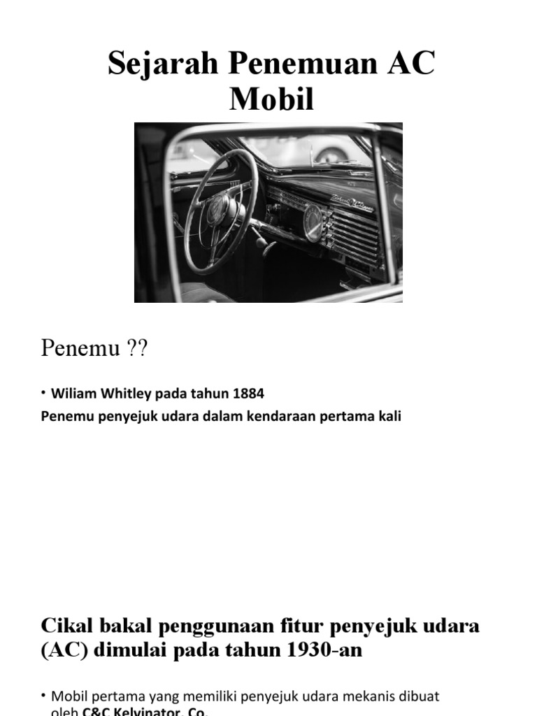 Sejarah Penemuan AC dan Mobil | PDF