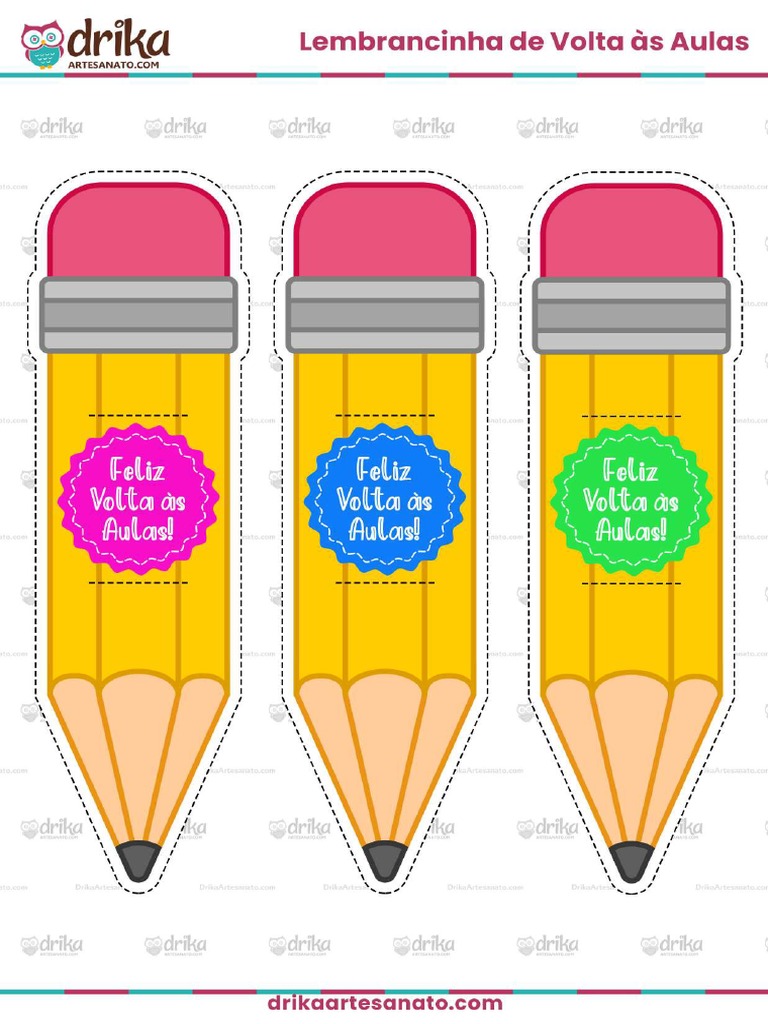 Lembrancinha de Volta As Aulas Com Lapis 1 | PDF