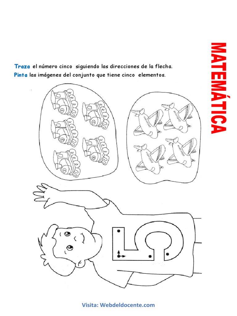 Actividades Preescolares del Número 5 | PDF | Métodos y materiales de ...