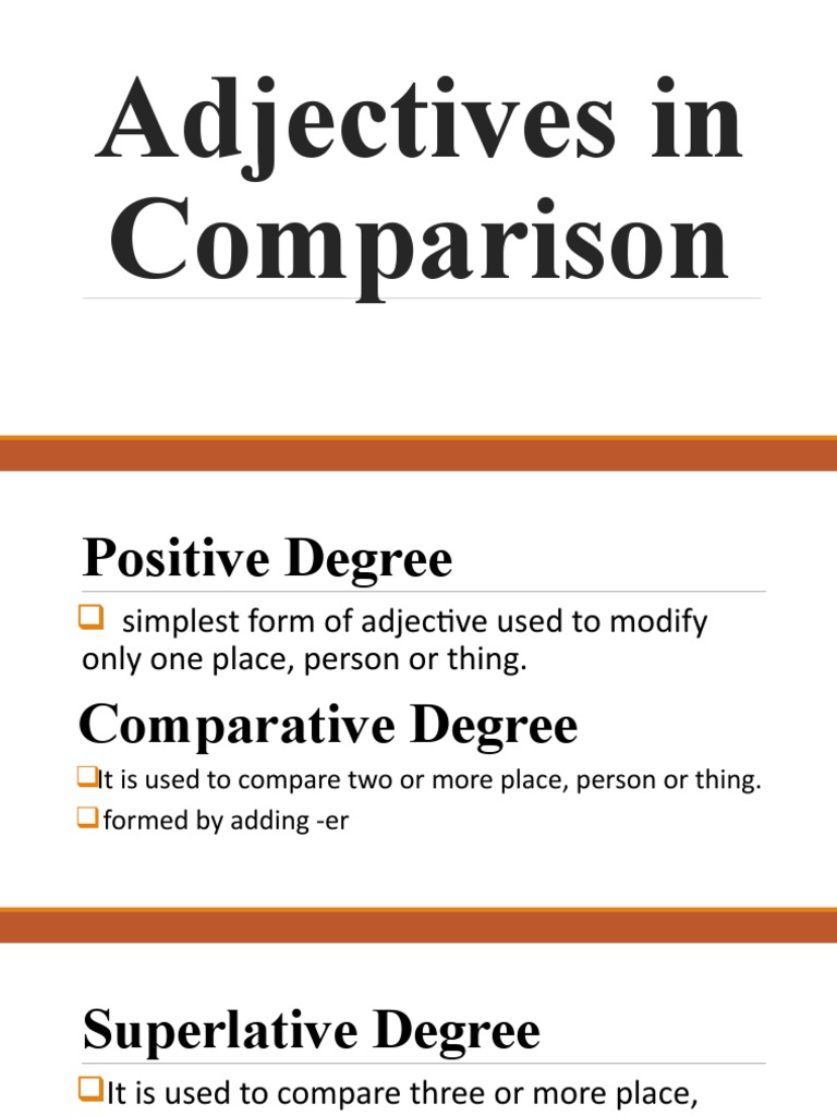Adjectives in Comparison | PDF