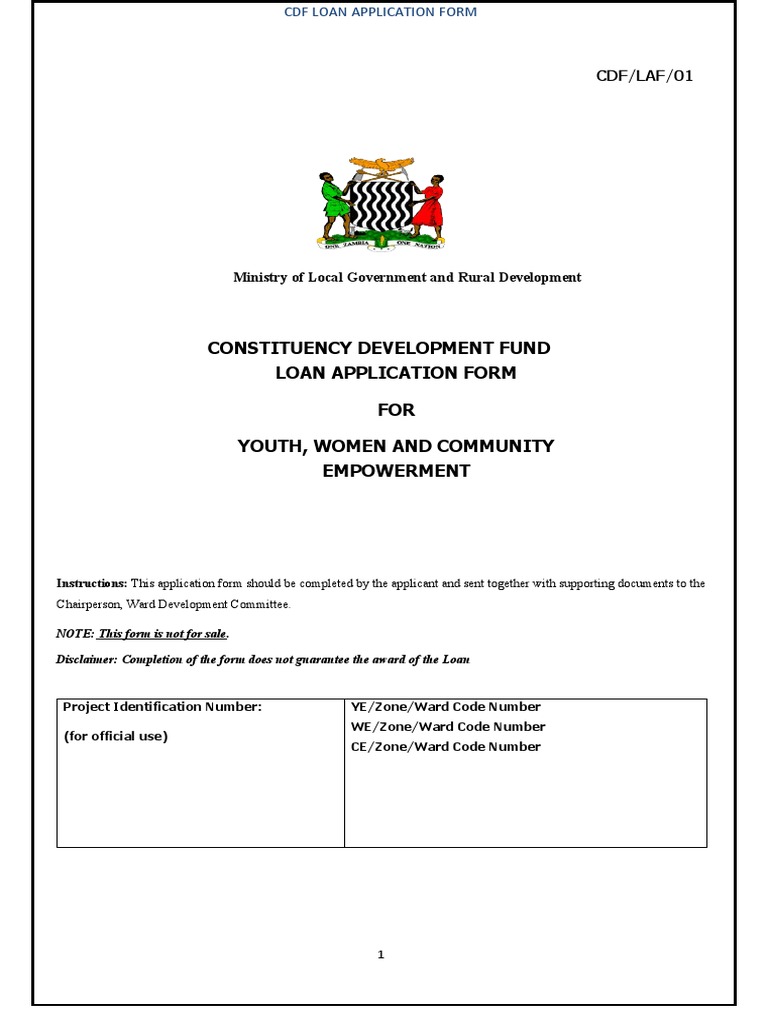 Ministry Loan Empowerment Application Form Final | PDF | Loans | Economies