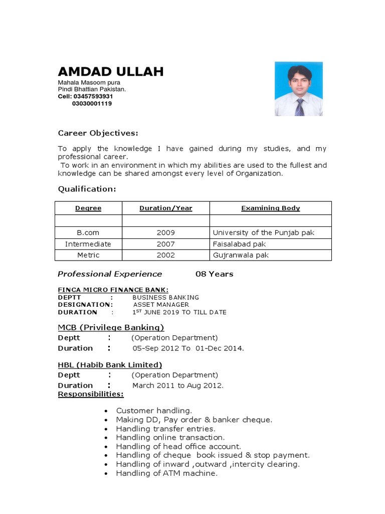 Down Load CV | PDF | Banks | Cheque