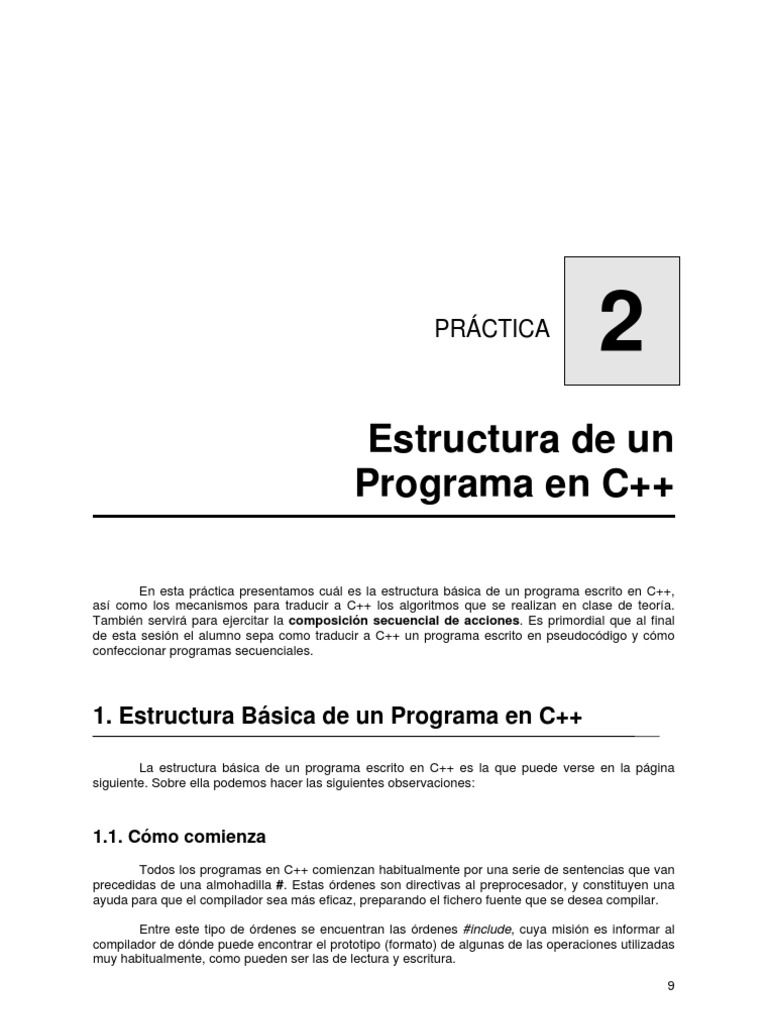 Estructura en C++ | PDF | C ++ | Programa de computadora