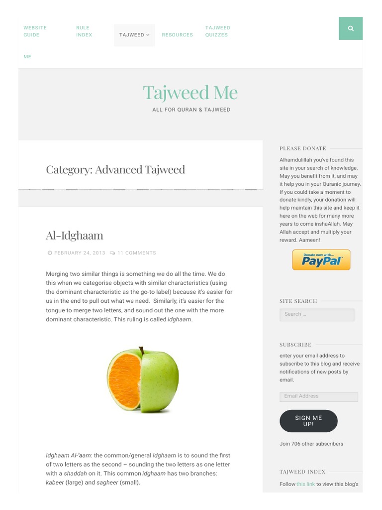 Advanced Tajweed | Download Free PDF | Linguistics | Lexicology