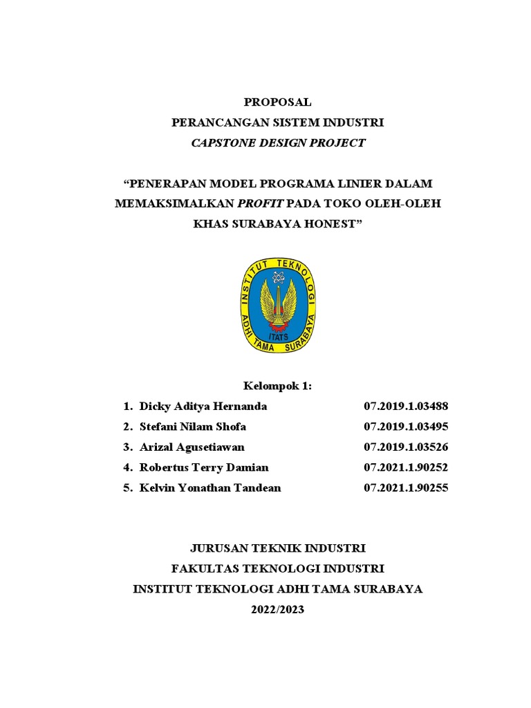 Week12 - Laporan Capstone - Kelompok 1 | PDF