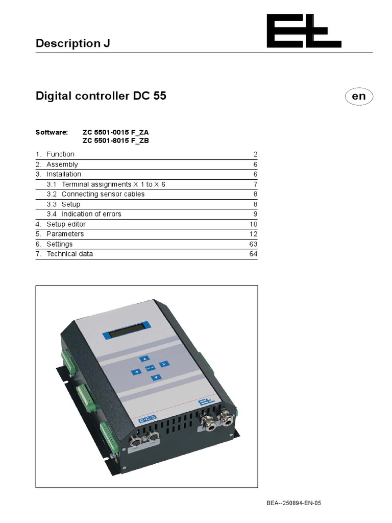 Erhardt + Leimer DC5500 Digital Controller | PDF | Electric Motor ...