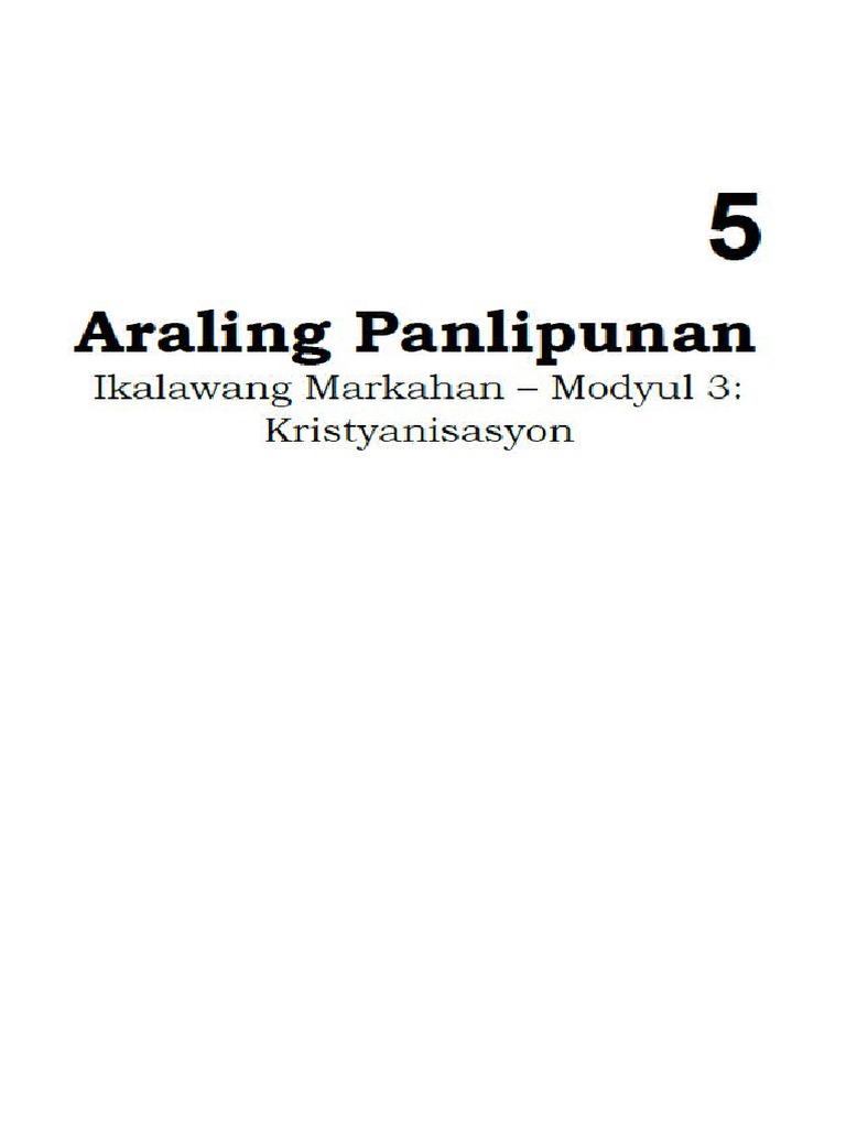 AP5 Q2 M3 Kristyanisasyon..EDITED | PDF
