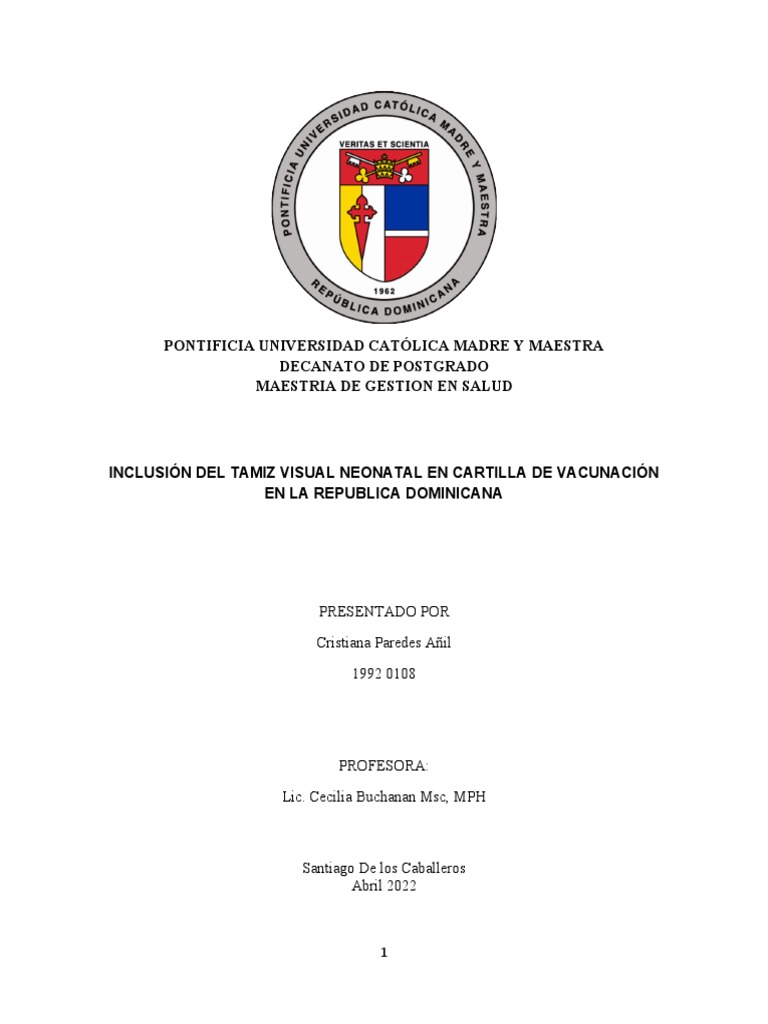 Ultima Revision Tamiz Visual | PDF | Infantes | Discapacidad visual