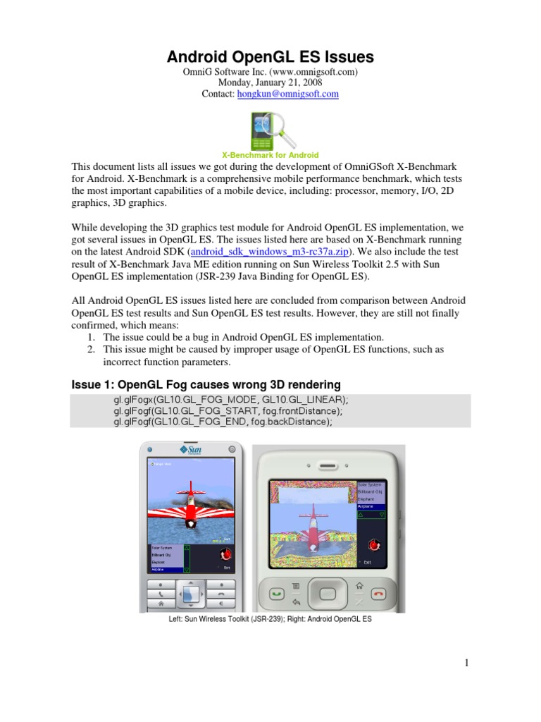Android OpenGL ES Issues | PDF | Texture Mapping | Android (Operating System)