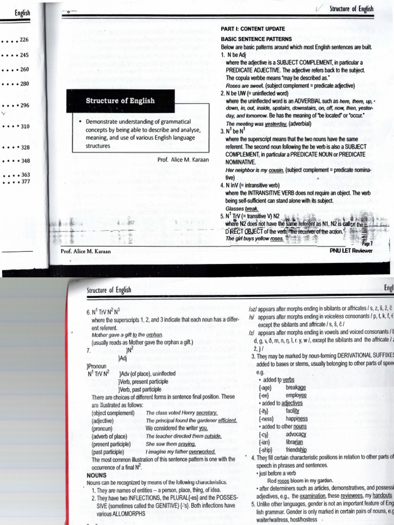 Structure of English | PDF | Predicate (Grammar) | Verb