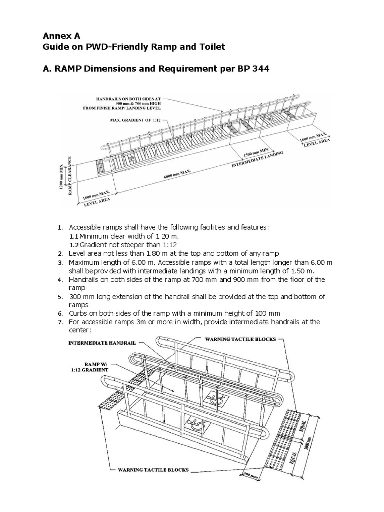 PWD Ramps Toilets Floors | PDF | Flooring | Building Engineering