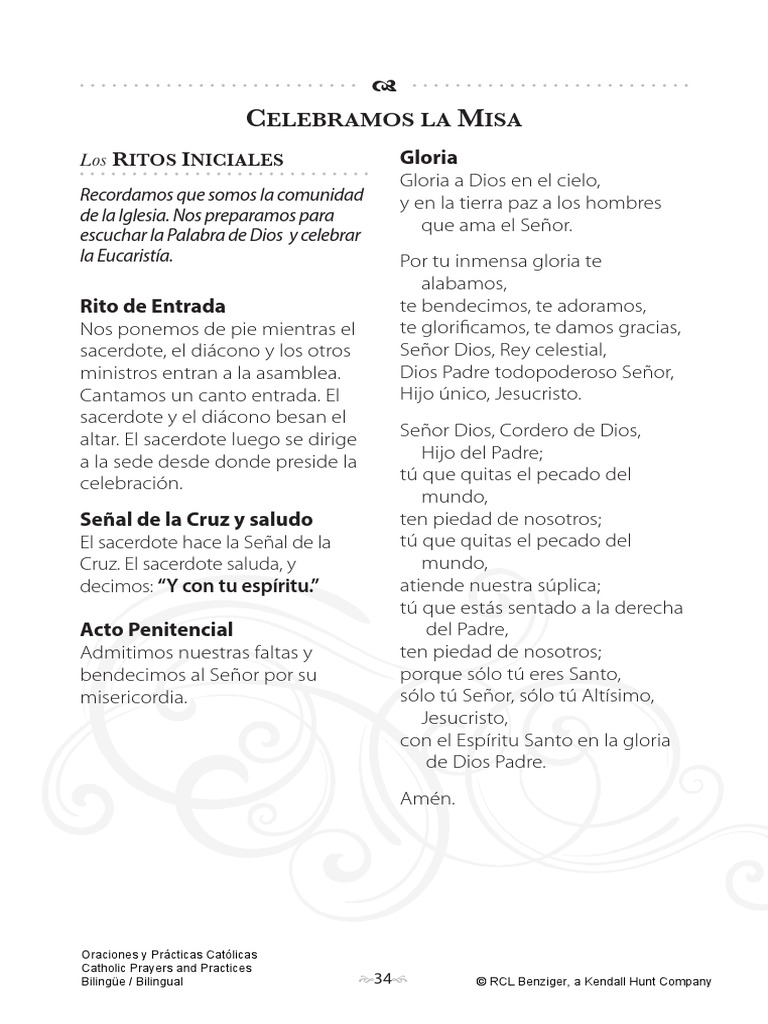 Spanish - Order of Mass | PDF | eucaristía | Misa (liturgia)
