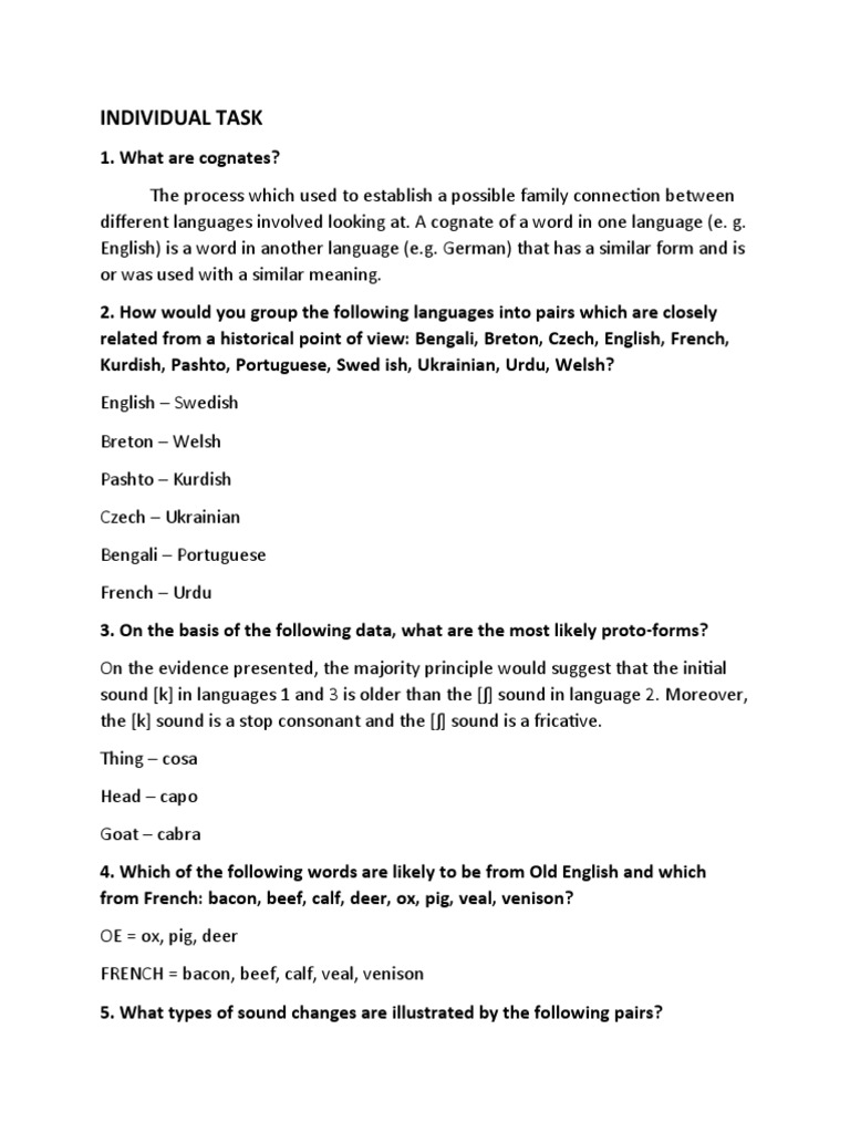 Changes in Language | PDF