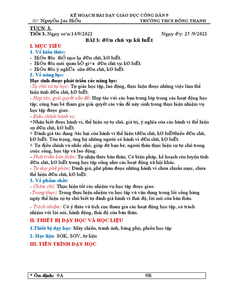 GDCD 9, 5512 Tuan 1-35 | PDF