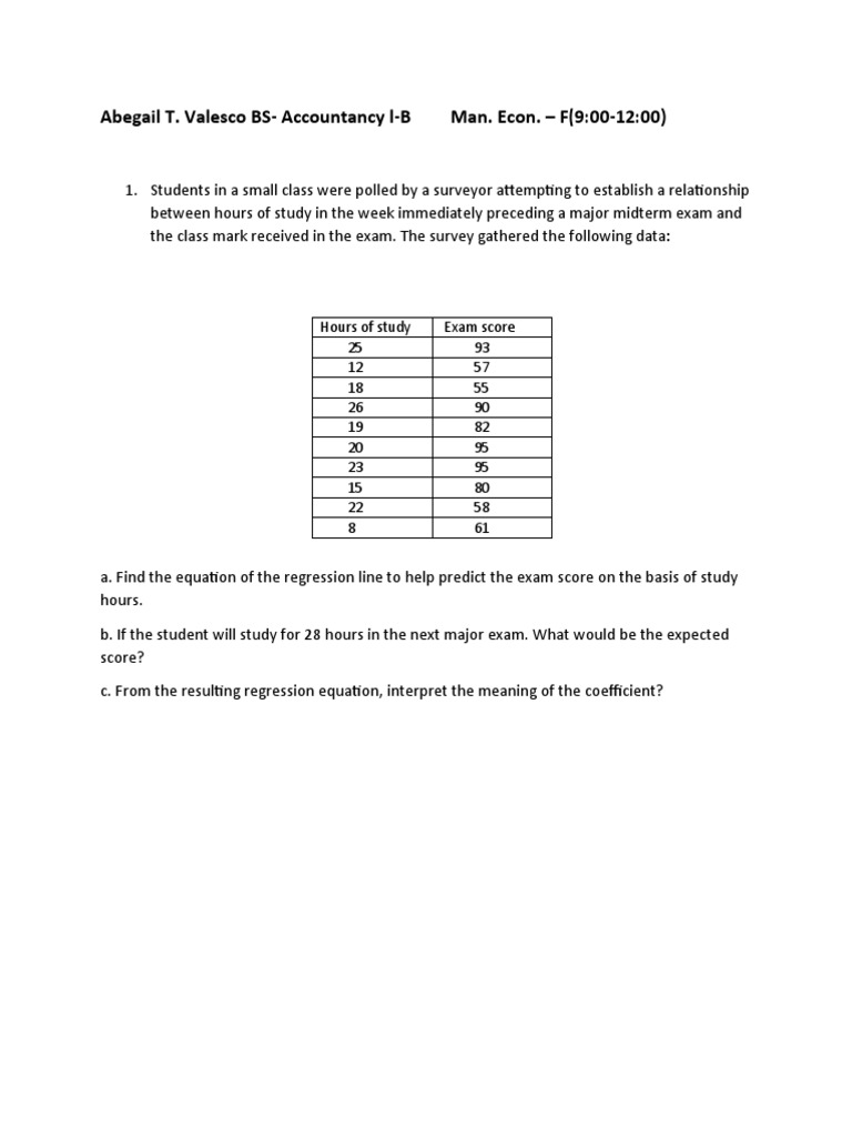 Activity 1 In Managerial Econ Pdf Multivariate Statistics Scientific Method 