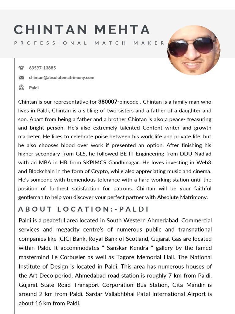 Chintan Mehta | PDF | Career & Growth