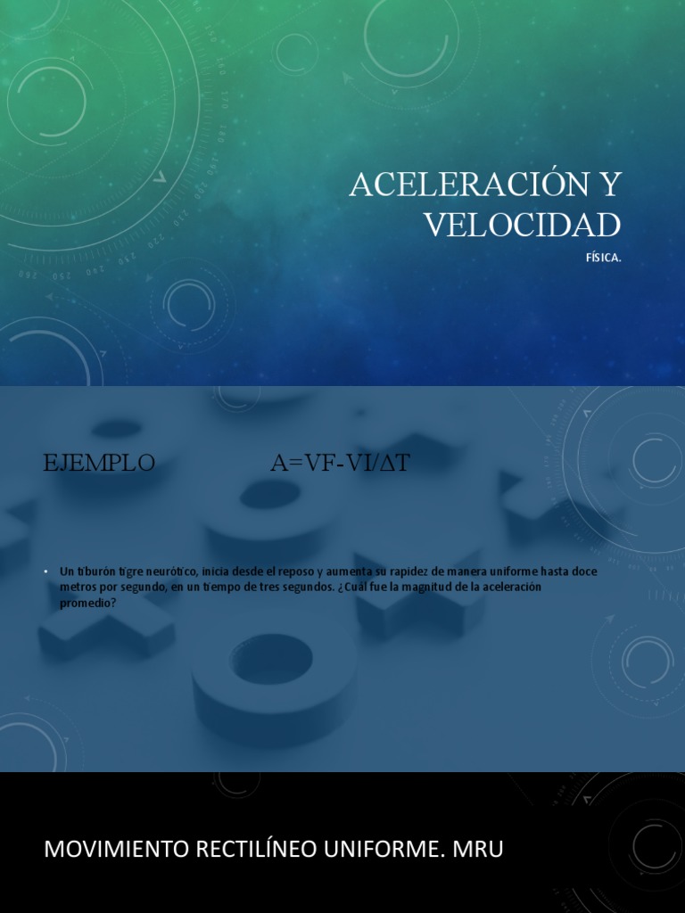 Aceleración y Velocidad | PDF | Velocidad | Aceleración