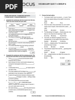 Focus 3 Unit 3 Test Worksheet 3 | PDF | English As A Second Or Foreign ...