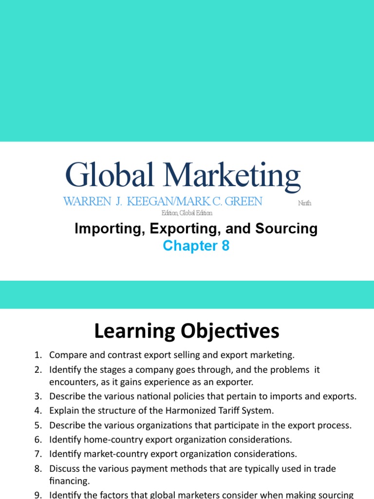 Chp8 Importing, Exporting, and Sourcing (Instructor Slide) | PDF ...