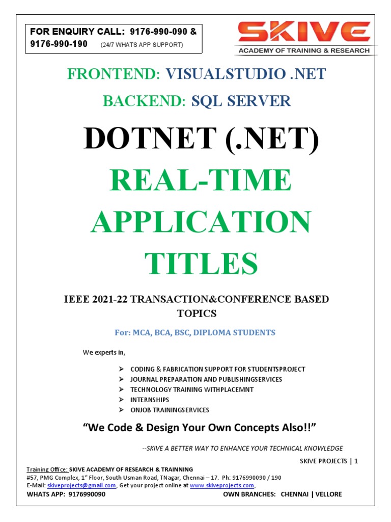 Realtime Application Projects 2021-22 | PDF | Web Application | Cluster ...