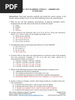 Physics Exam for High School Students | PDF | Force | Newton's Laws Of ...