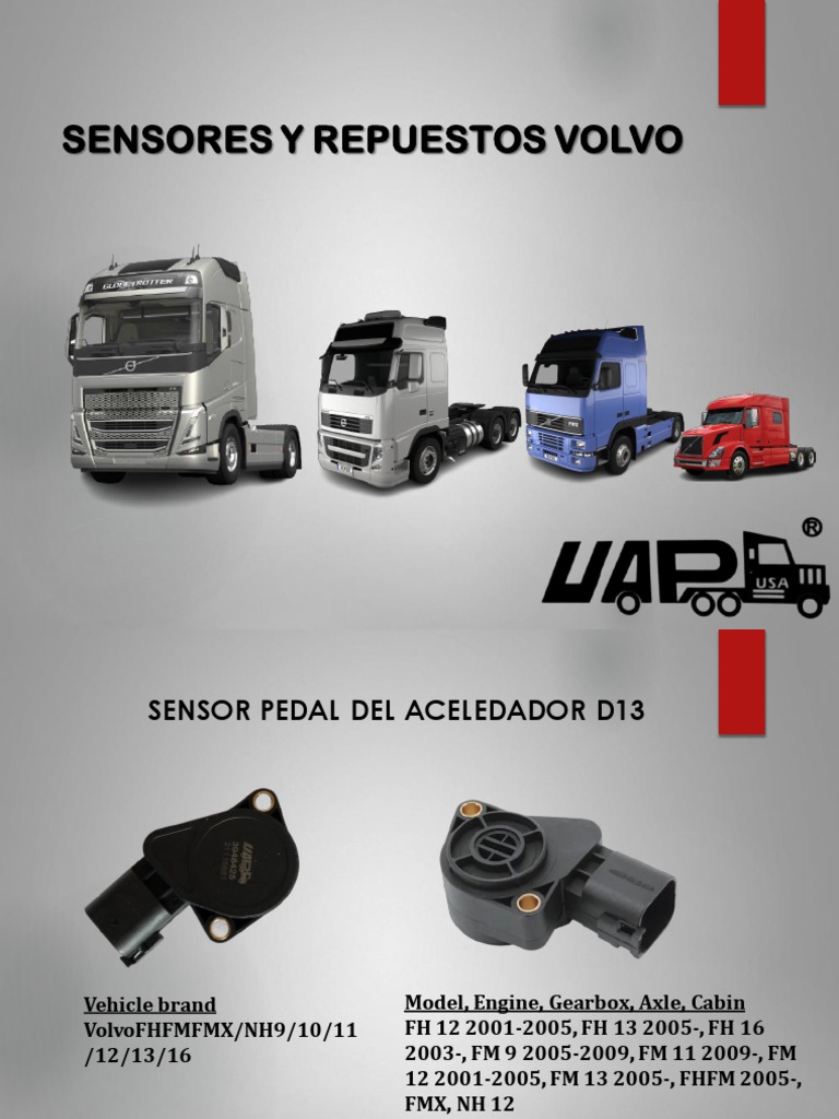 Sensores Y Repuestos Volvo | PDF | Truck | Land Vehicles