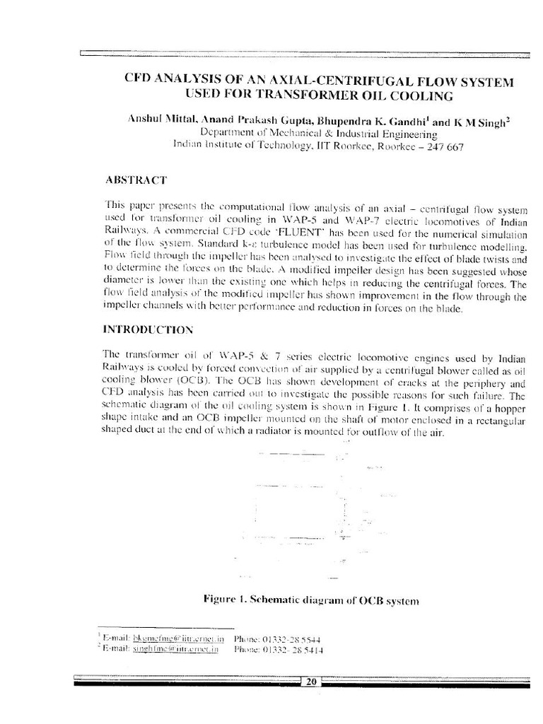 Cfd Analysis Of An Axial Centrifugal Flow System Pdf