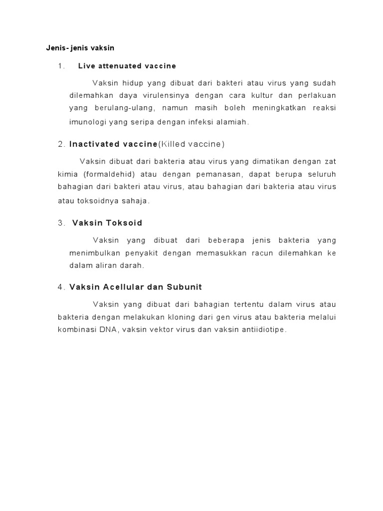 Jenis Vaksin Pdf
