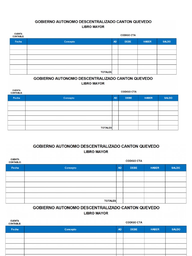 Para Imprimir Libro Mayor | PDF