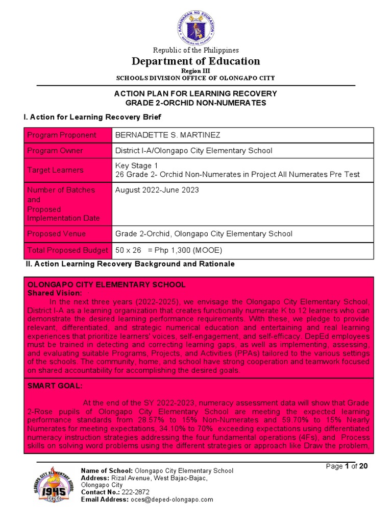 Math-LRP BERNA | PDF | Subtraction | Teachers