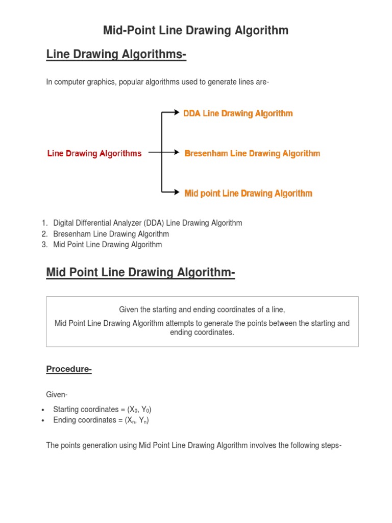 6 Midpoint Algorithm Pdf Cybernetics Computational Science